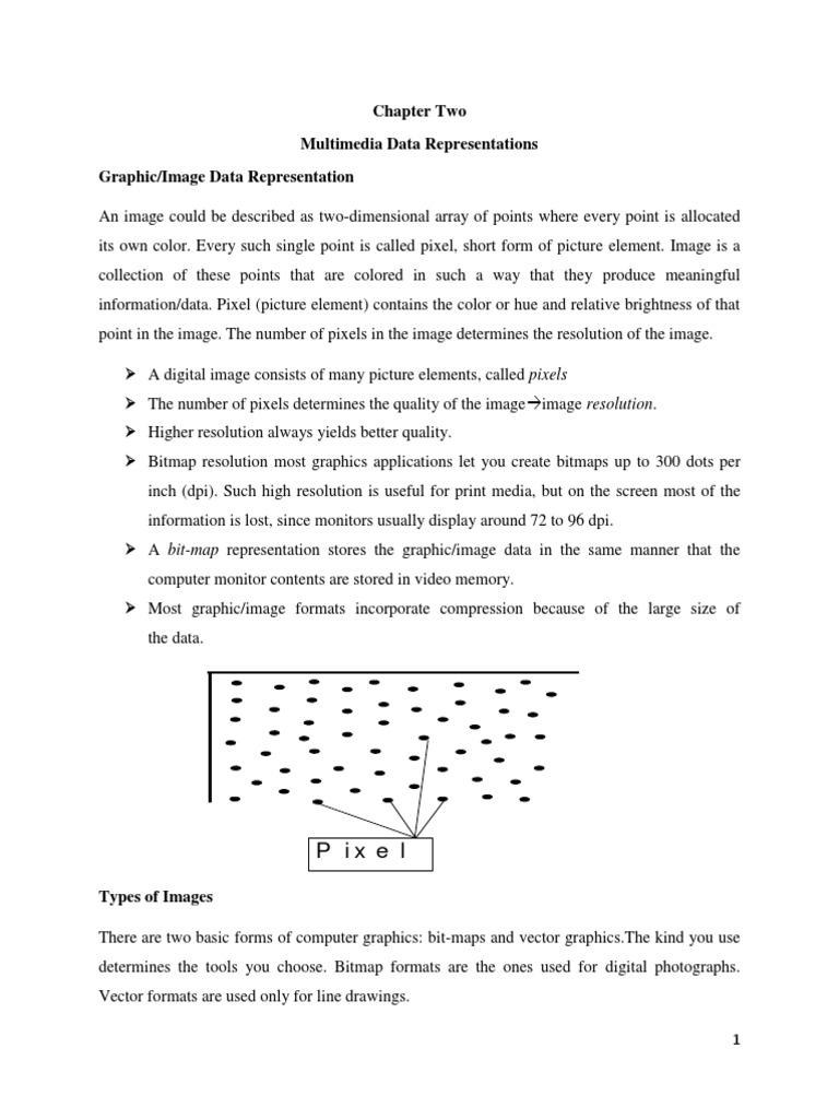 Chapter 2 Data Representation in Multimedia | PDF