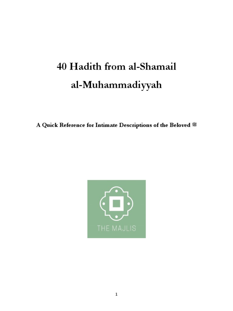 40 Hadith on the Prophet's Attributes | PDF | Hadith | Muhammad