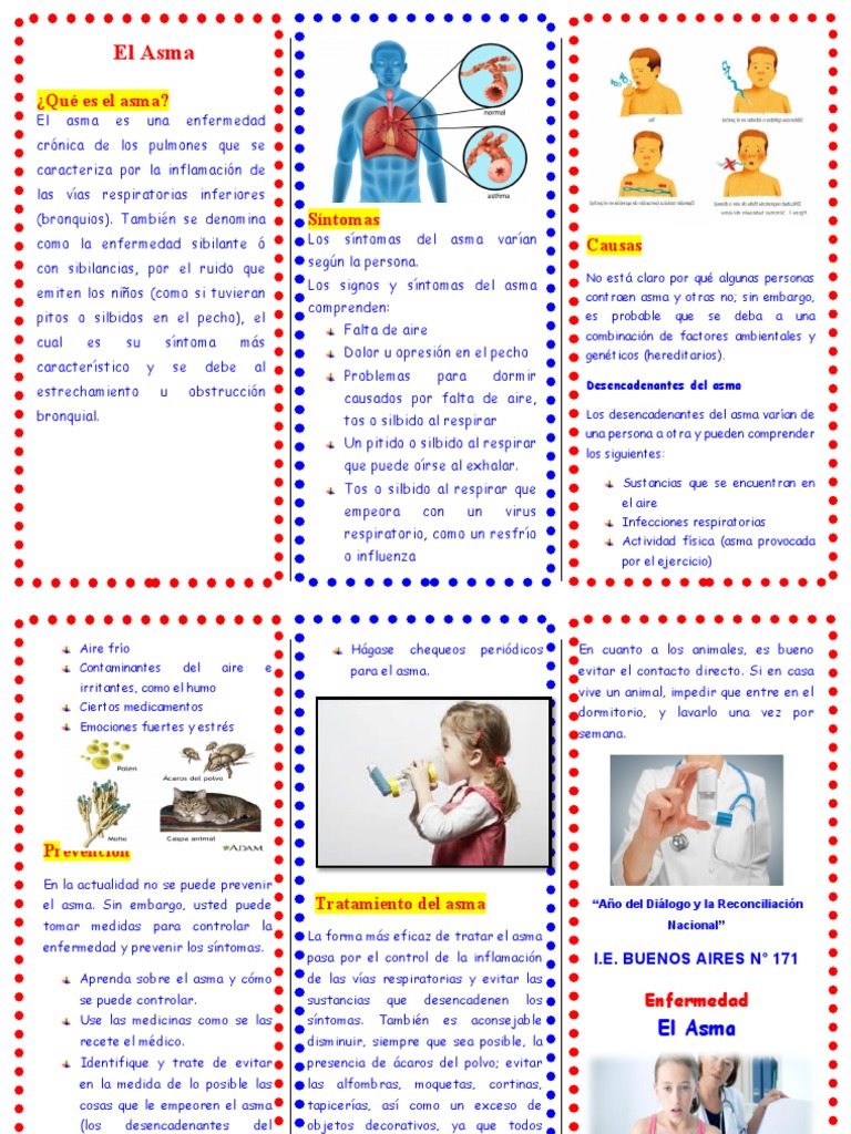 Triptico - El Asma | PDF | Asma | Tos