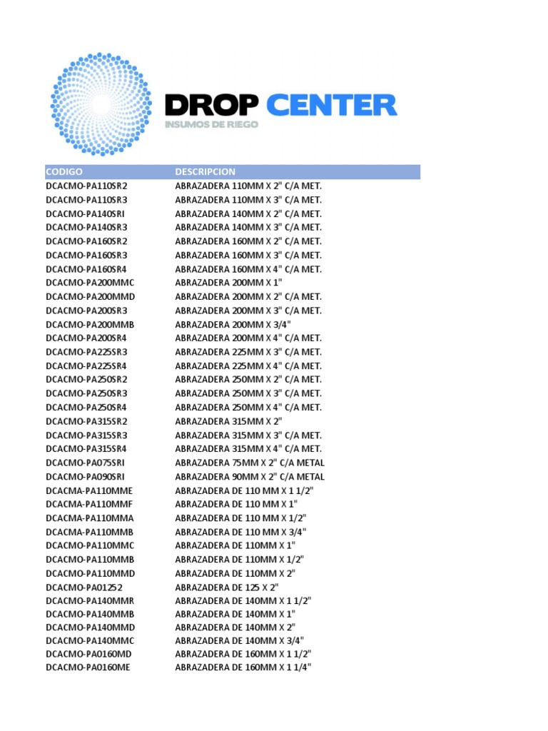 Drop Center - LP0222 - Gral. | PDF