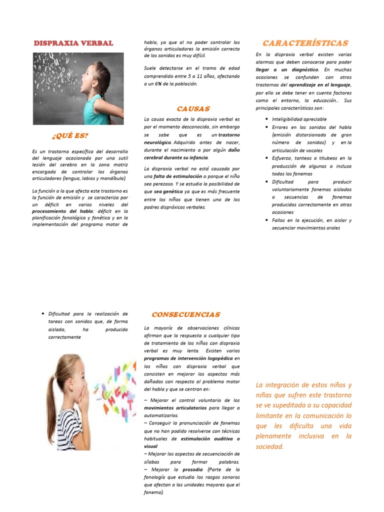 PDF Trastorno Dispraxia Verbal | PDF | Fonología | Fonema
