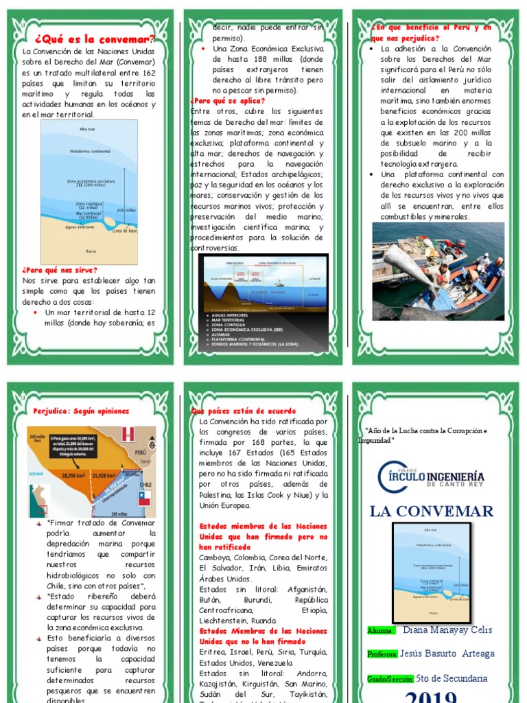 Triptico - Convemar | PDF | Convención de las Naciones Unidas sobre el ...