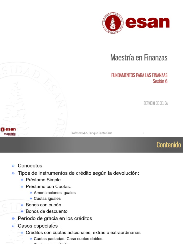 Sesión 6 FF MF2017 | PDF | Interés | Crédito