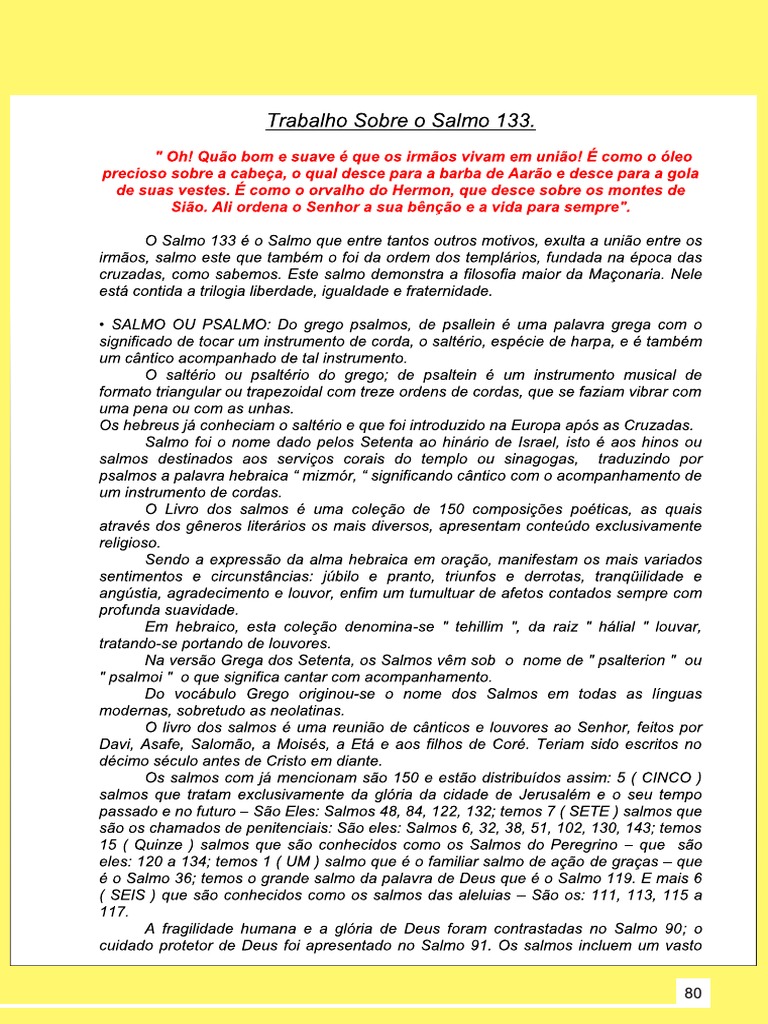 Salmo 133 | PDF
