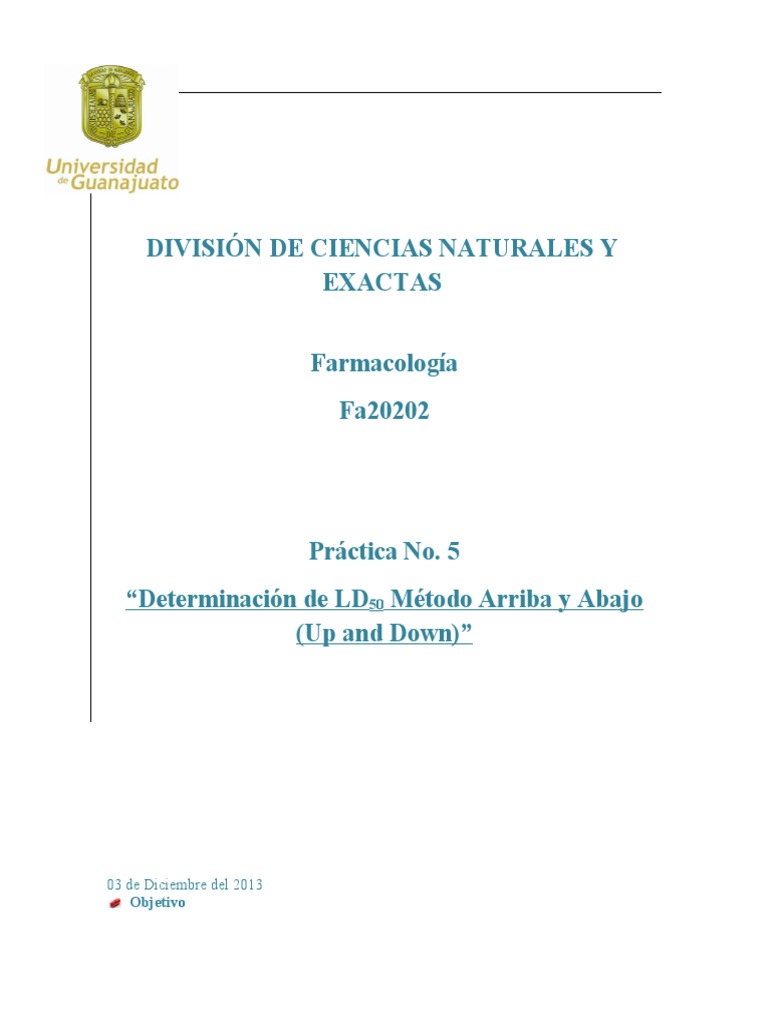 Determinación de LD50: Método Up and Down | PDF | Farmacología | Biología