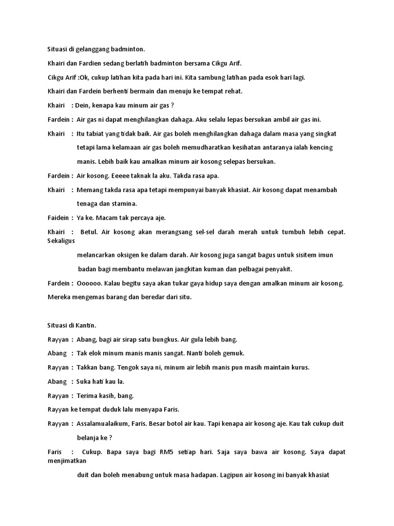 Skrip Lakonan Air Kosong | PDF