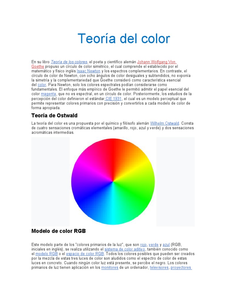 Guía Completa de Teoría del Color | PDF | Color | Azul