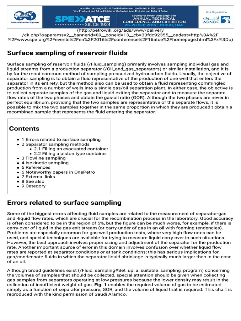 Surface Sampling Of Reservoir Fluids Pdf Valve Petroleum Reservoir