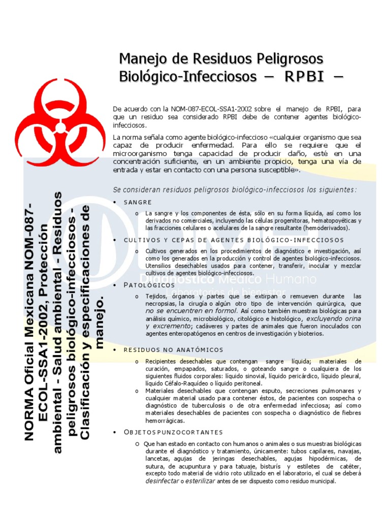 Rpbi Manual | PDF | Residuos | Hospital