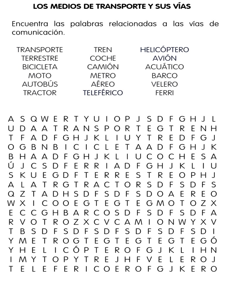 LOS MEDIOS DE TRANSPORTE Y SUS VÍAS | PDF | Transporte | Aeronave