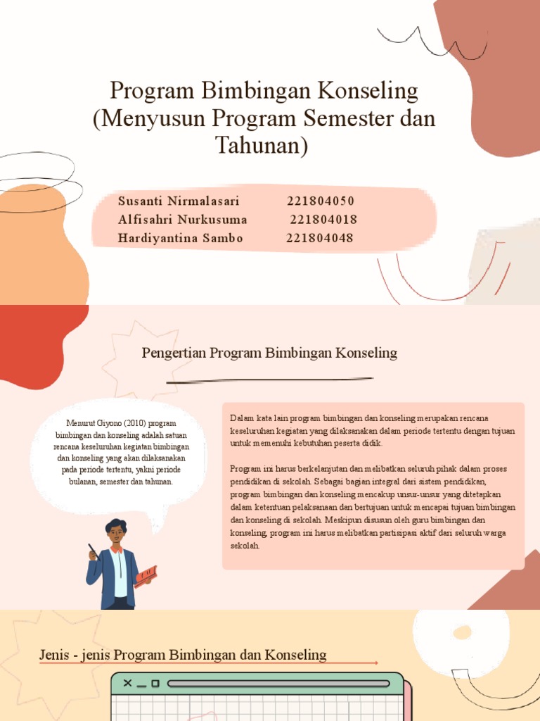 Program Bimbingan Konseling (Menyusun Program Semester Dan Tahunan) | PDF