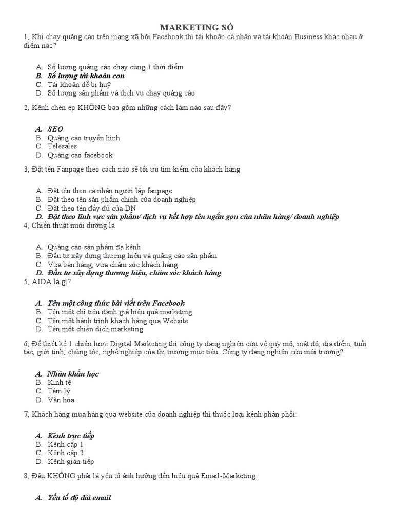 ôn thi mar số | PDF