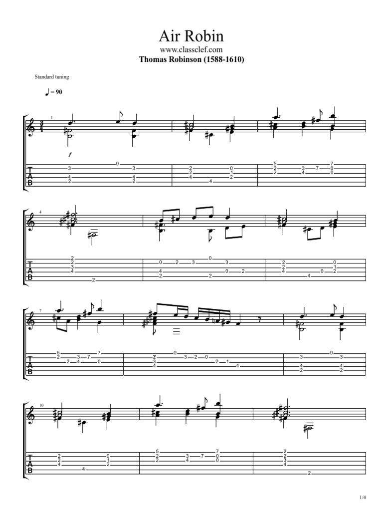 Guitar Tab for Air Robin | PDF