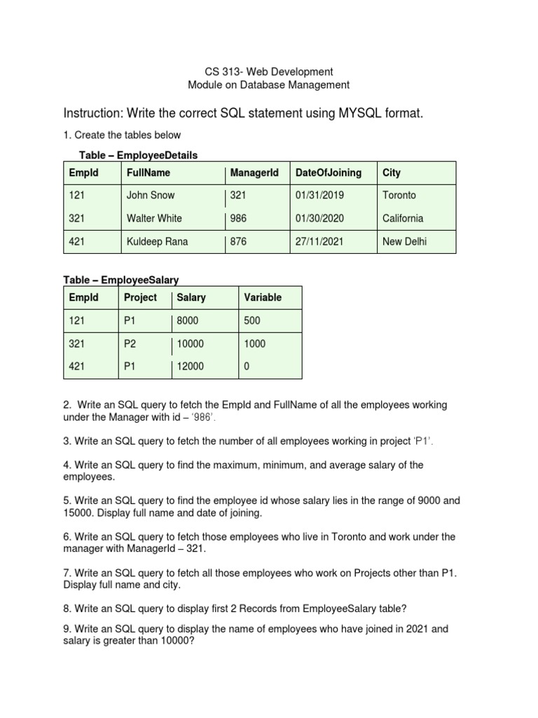 SQL Exercises5623-Students | PDF | Sql | Databases