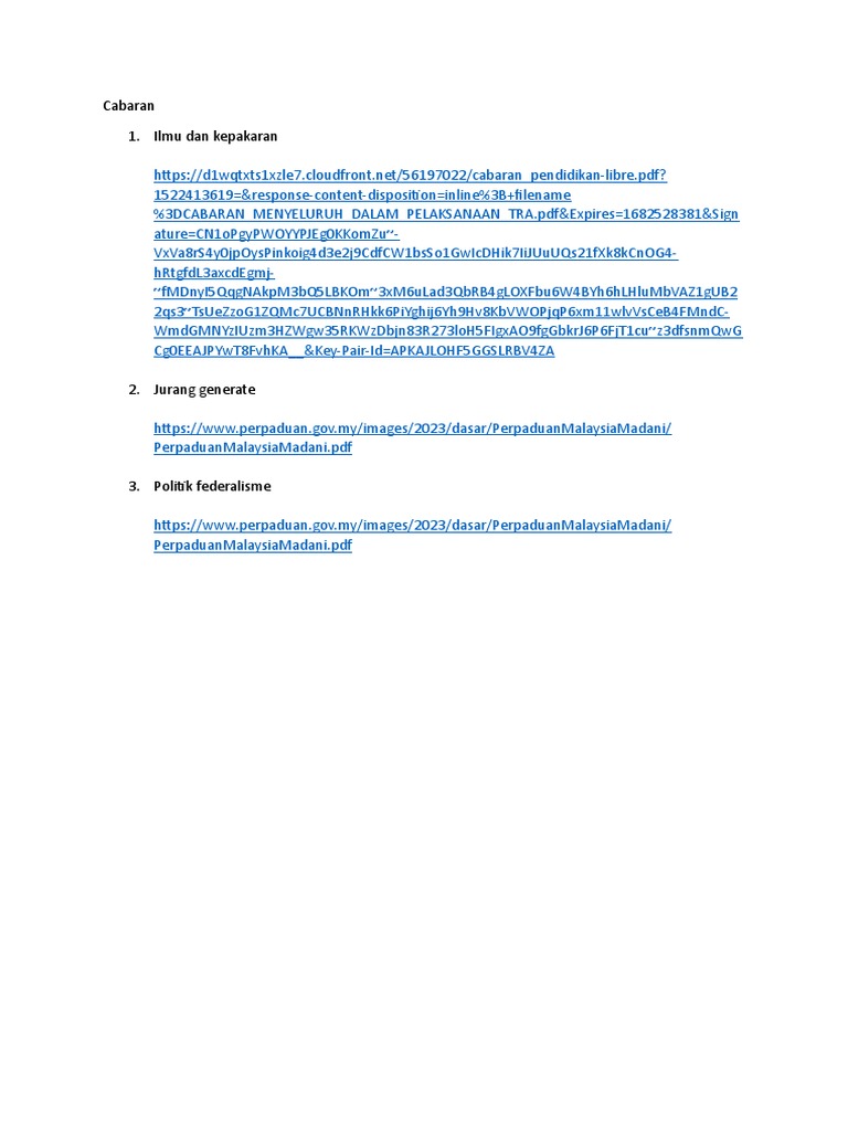 Assignment Aspek Dan Cabaran Malaysia Madani | PDF