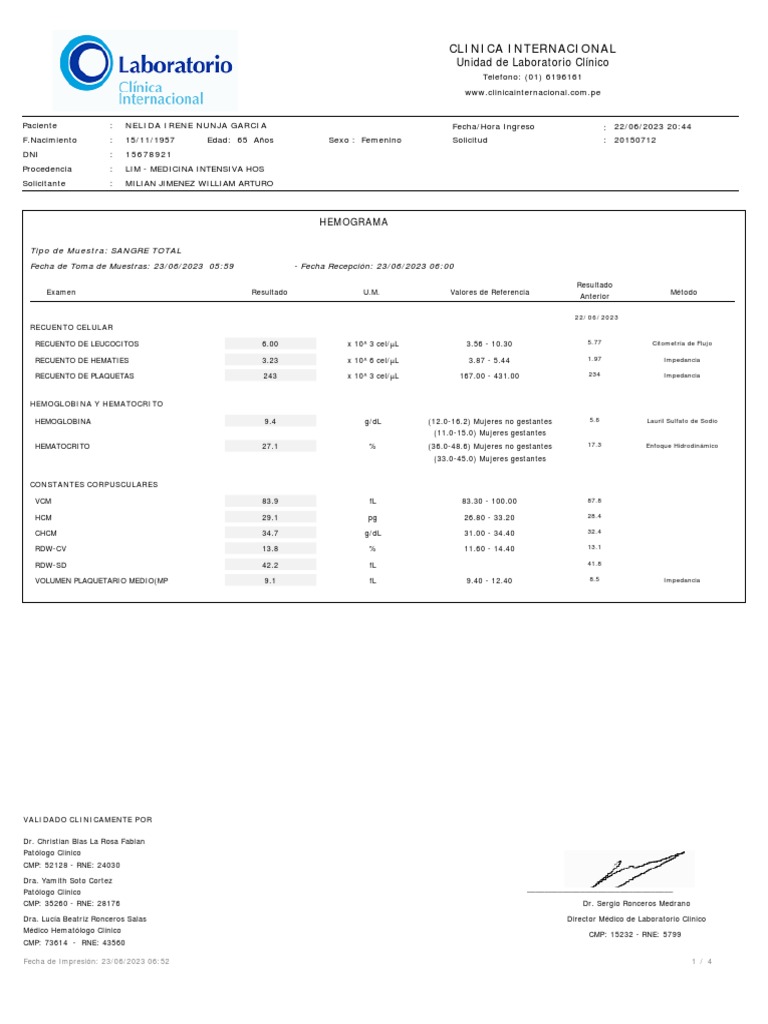 Resultado DNLAB | PDF | Patologia clinica | Medicina
