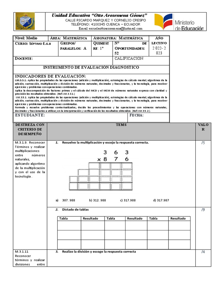 Matemática | PDF | División (Matemáticas) | Matemática Elemental