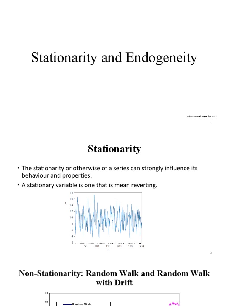 Lecture 2 - Stationarity and Endogeneity | PDF | Stationary Process | Econometrics