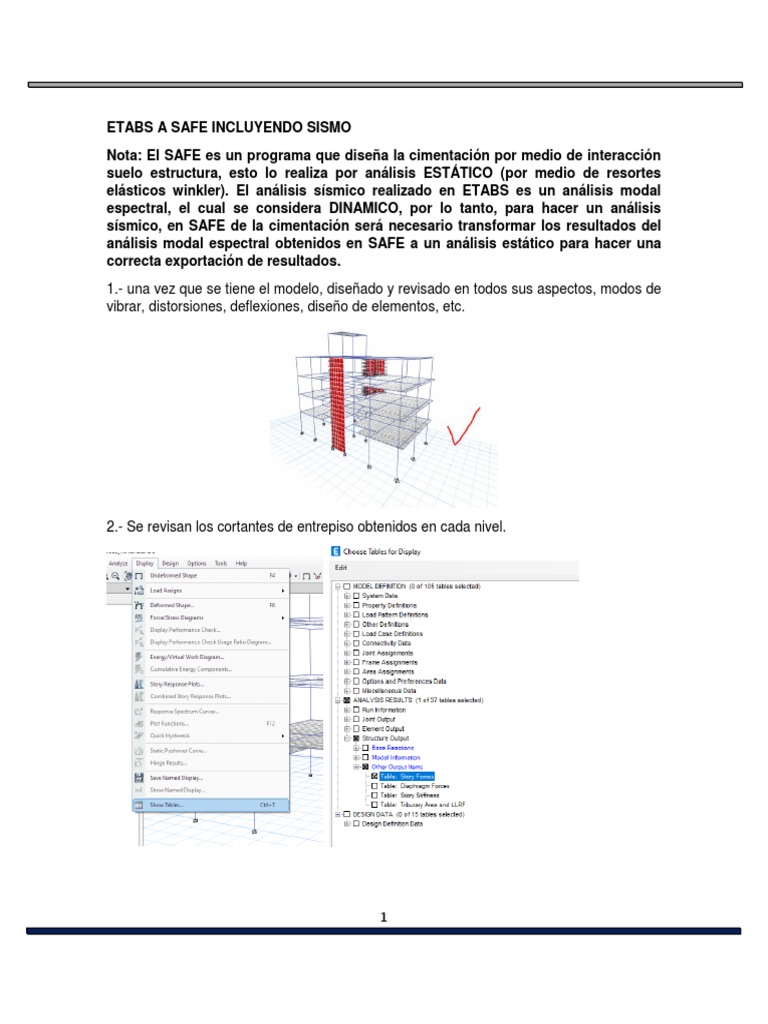 Etabs a Safe Con Sismo_1 | PDF