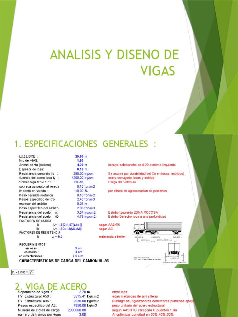Analisis y Diseno de Vigas | PDF | Viga (Estructura) | Materiales Analisis y Diseno de Vigas | PDF | Viga (Estructura) | Materiales