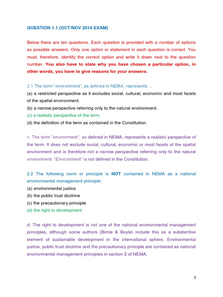 Environmental Law Notes REVISED | PDF | Sustainability | Sustainable ...