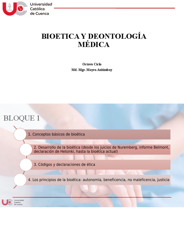 Bloque 1 Bioética Conceptos Basicos, Desarrollo, Cosigos, Principios | PDF | Bioética ...