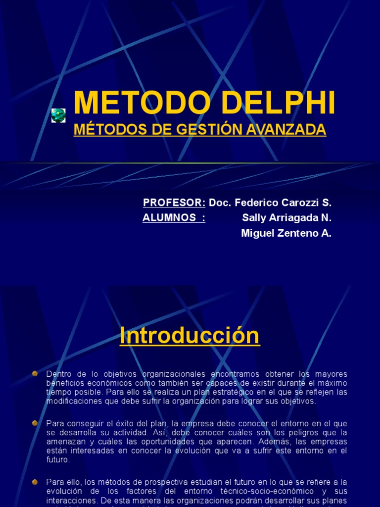 Metodo Delphi | PDF | Cuestionario | Evolución