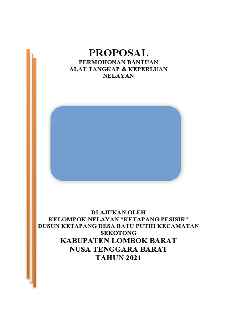 Proposal Perahu Nelayan Ketapang Pesisir | PDF