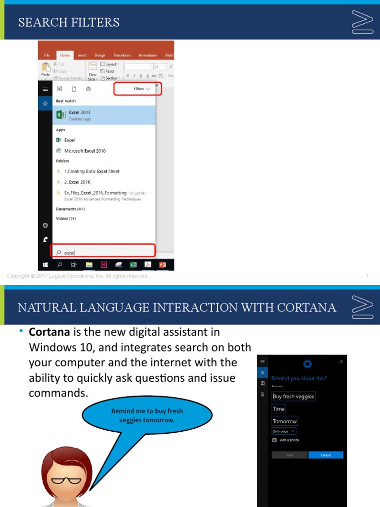 Windows 10 - Using Search, Cortana, Edge | PDF | Application Software | Software Engineering