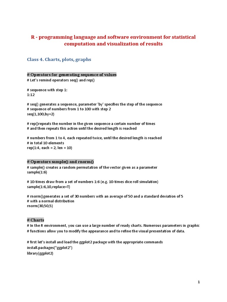 2 R - Zajecia - 4 - Eng | PDF | Chart | Function (Mathematics)