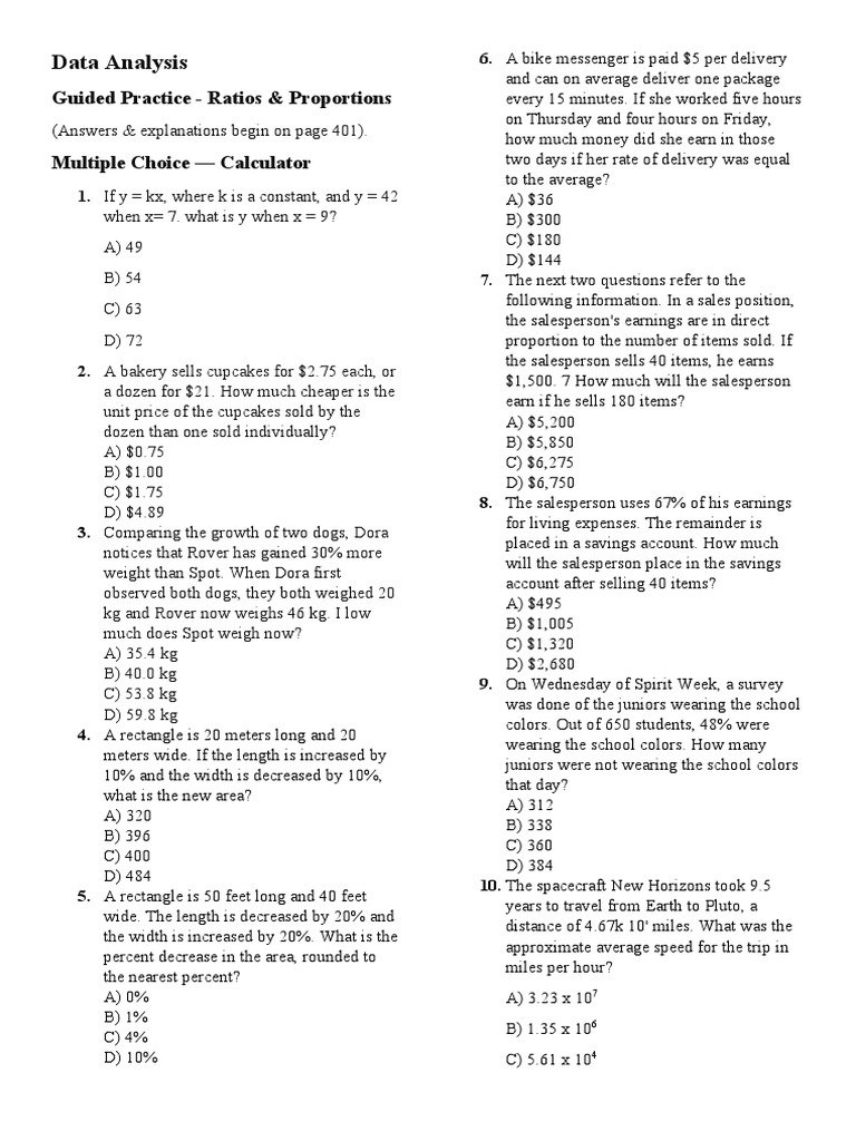 Guided Practice - 401 | PDF | Density | Sales