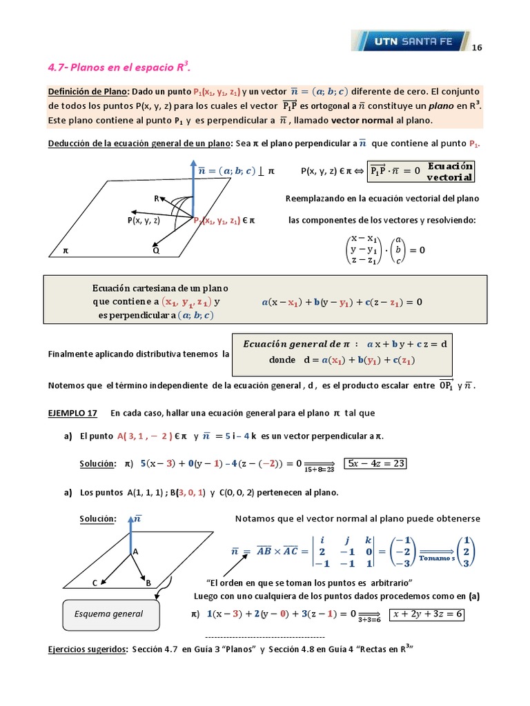 Tema 4 - Plano y Recta | PDF | Geometria plana) | Vector Euclidiano