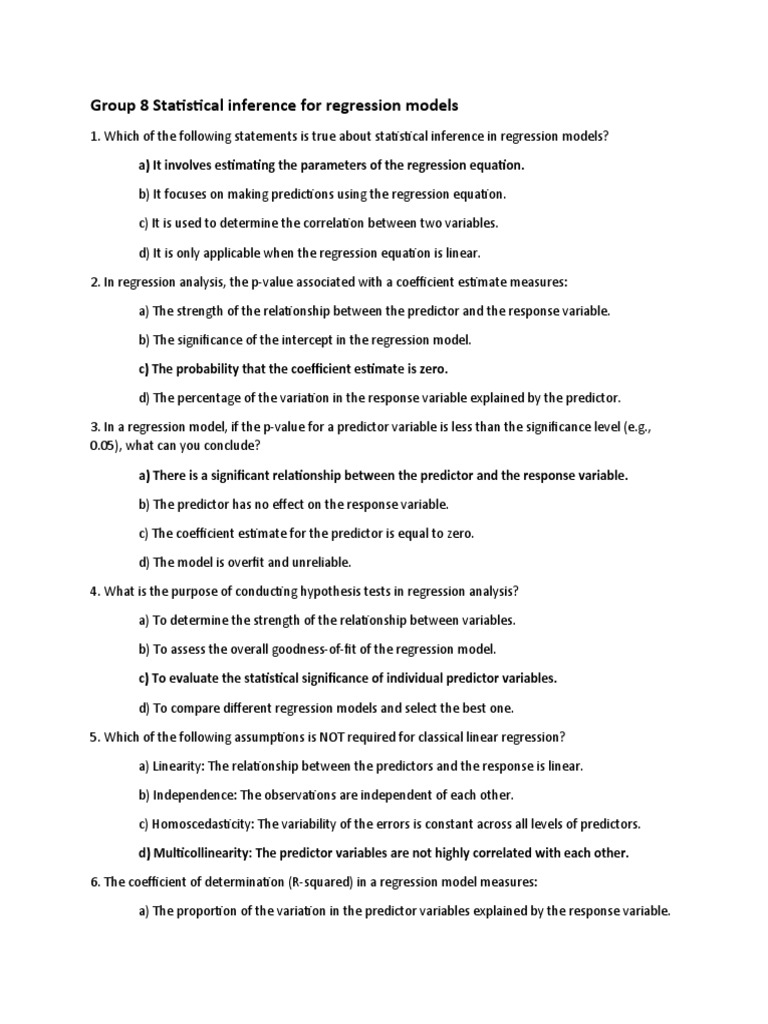 Biostatistics MCQ's | Download Free PDF | Regression Analysis | Errors ...