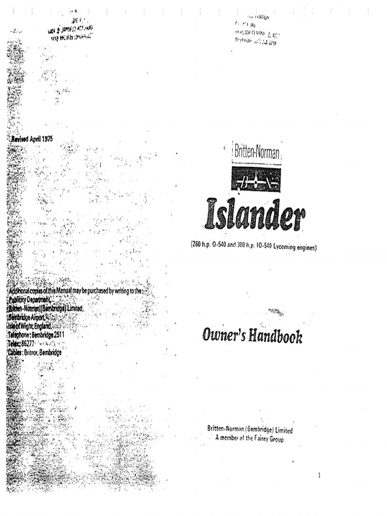 POH BN2 Islander | PDF