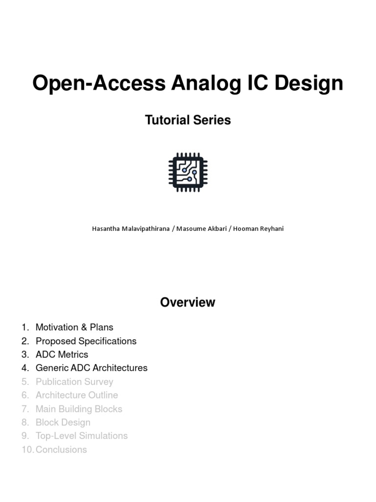 Open Access Analog Ic Design | PDF | Analog To Digital Converter ... Open Access Analog Ic Design | PDF | Analog To Digital Converter ...