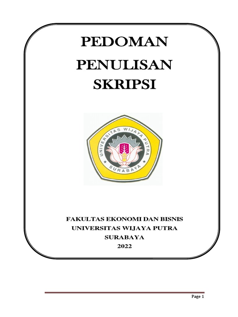 Pedoman Penulisan Skripsi 2022 | PDF