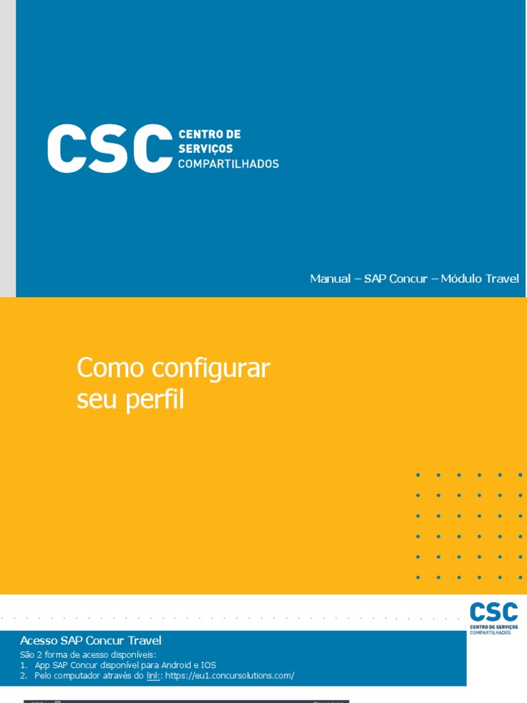 Manual do Usuário: SAP Concur Travel | PDF | Aplicativo para celular ...