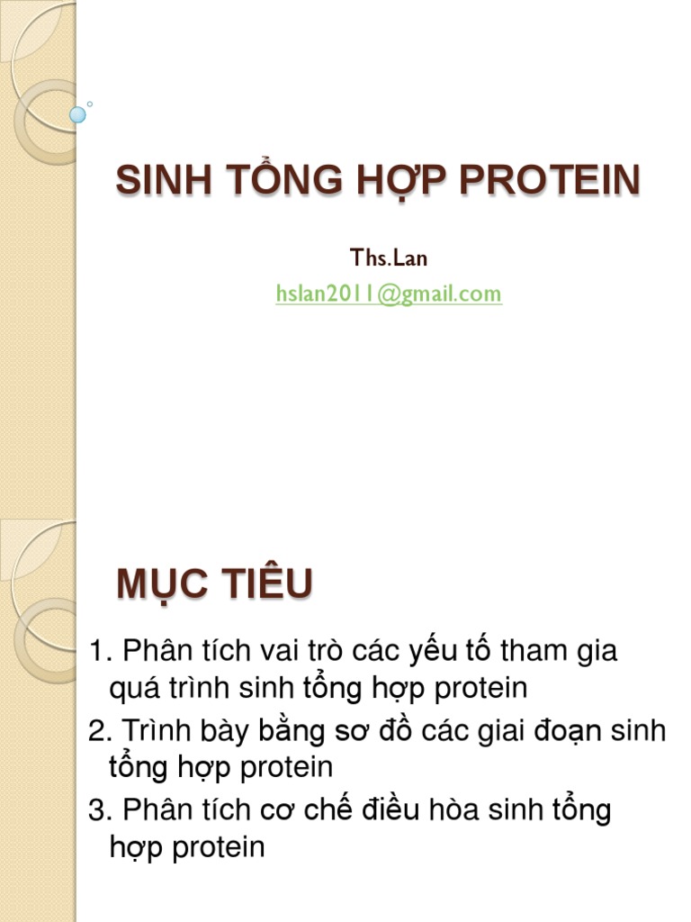 Sinh T NG H P Protein | PDF