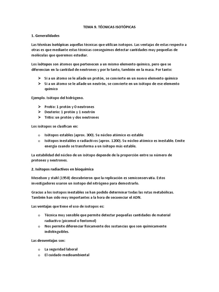 Técnicas Instrumentales Básicas 5 | PDF | Isótopo | Desintegración ...