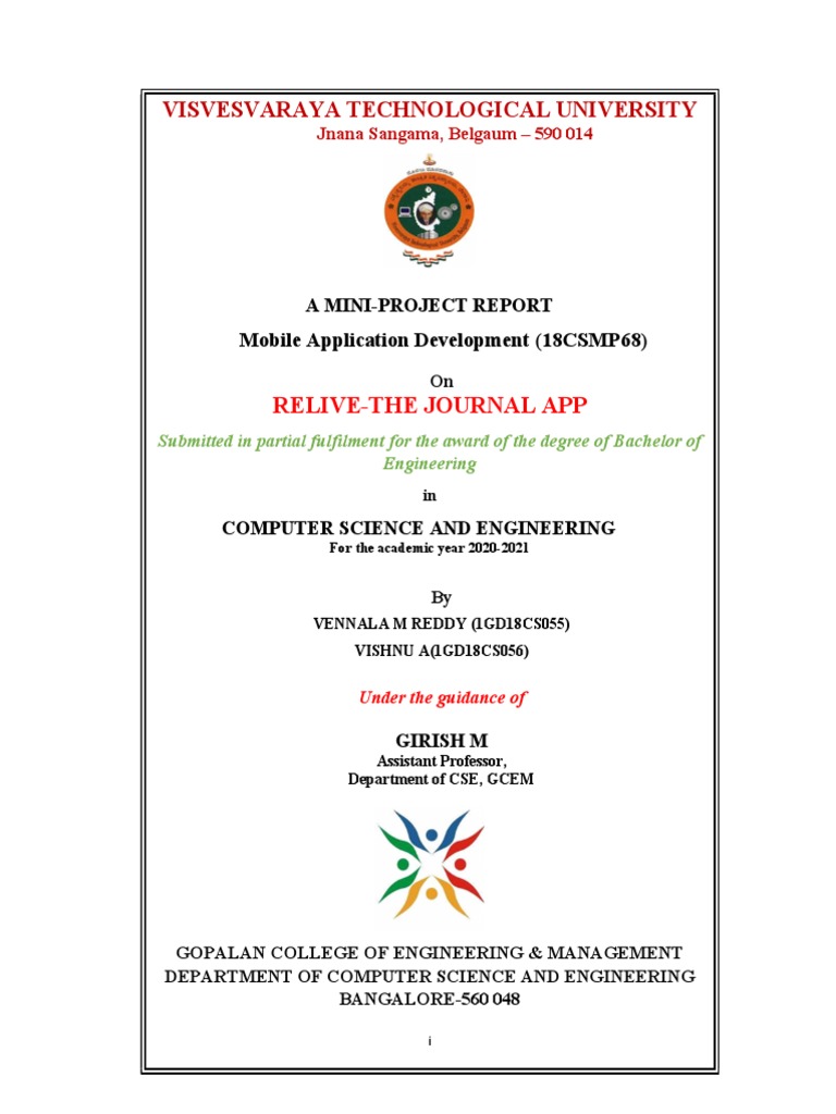 Journal App Report | PDF | Java (Programming Language) | Android (Operating System)