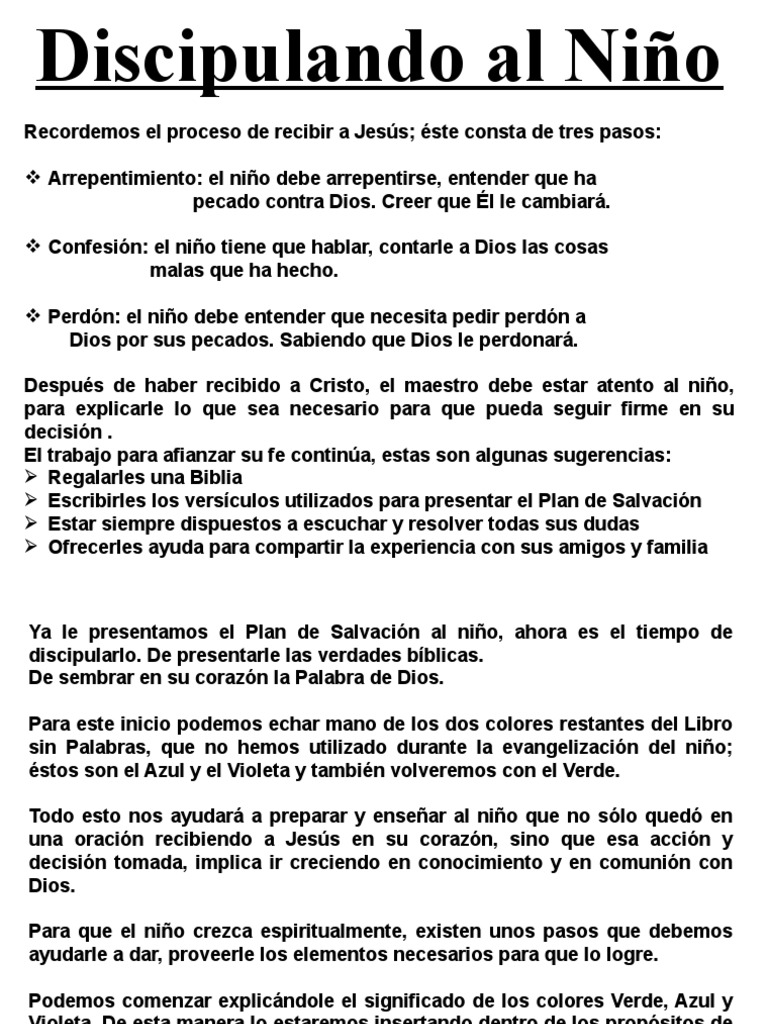Discipulando Al Niño - Adriana | PDF | orador del Señor | Oración