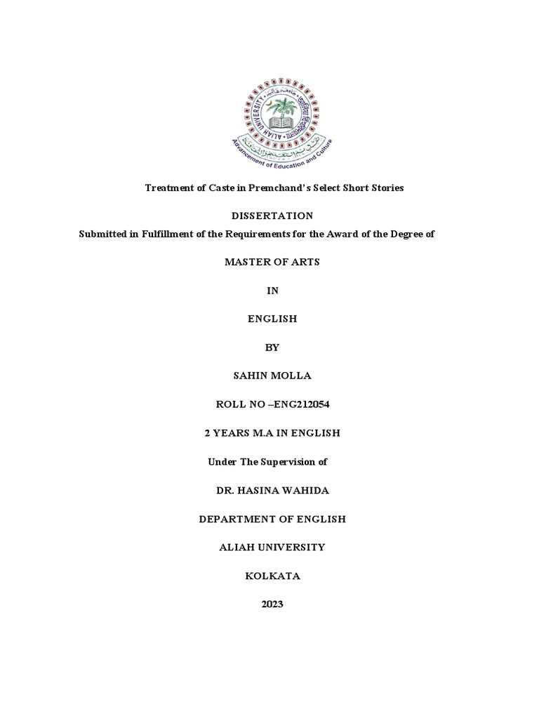 Dissertation Final | PDF | Dalit | Caste