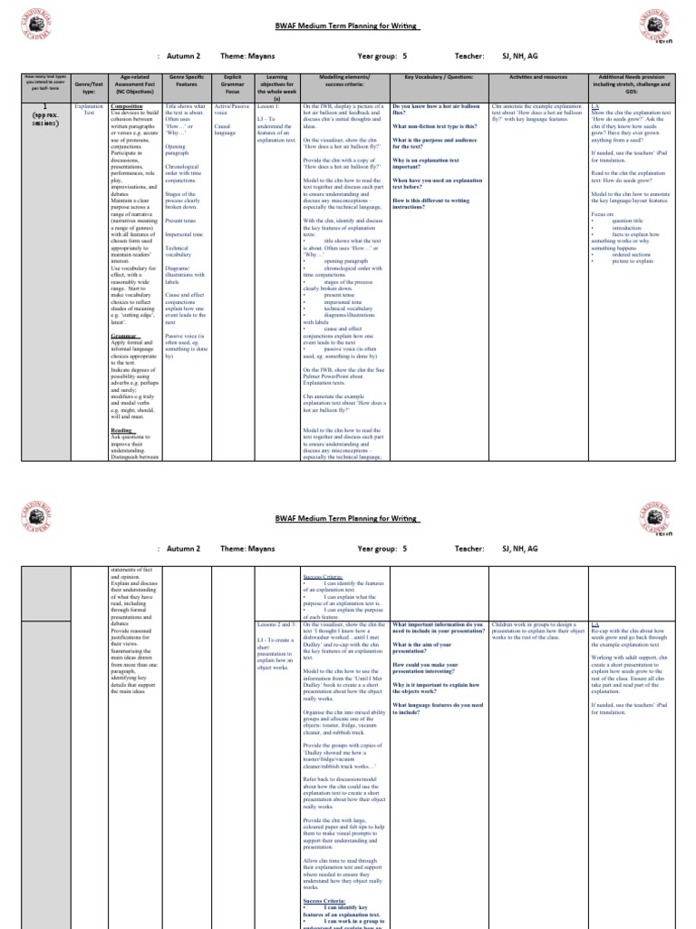 Writing Plan Week 1 and 2 | PDF | Adverb | Causality