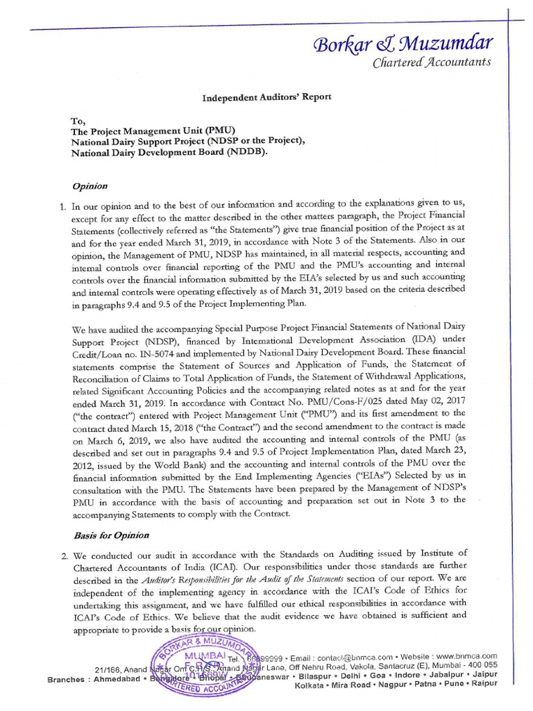 Statutory Audit Report _ 2018-19 | PDF