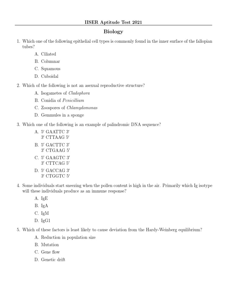 Iiser Question Papers With Solution | PDF | Coordination Complex | Ligand