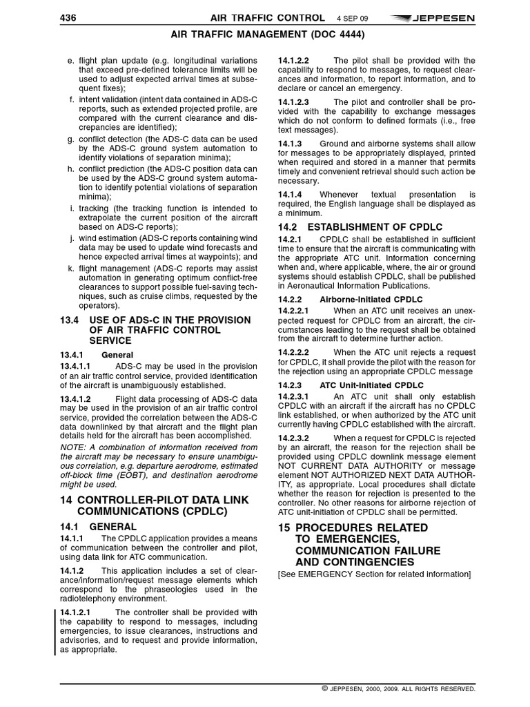 Ads-C CPDLC | PDF | Air Traffic Control | Aviation Safety