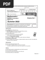 Mock Set 7 1MA1 2H Mark Scheme | PDF | Mathematical Objects | Mathematics