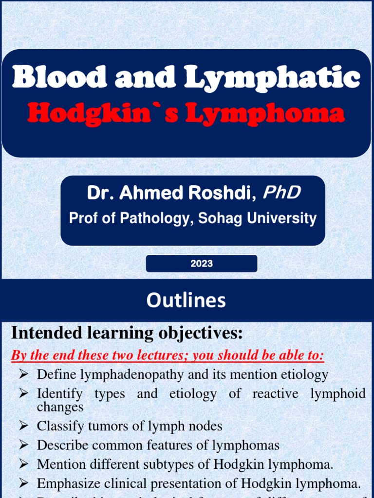 Hodgkin's lymphoma (patho lec 2) | PDF | Lymph Node | Lymphatic System