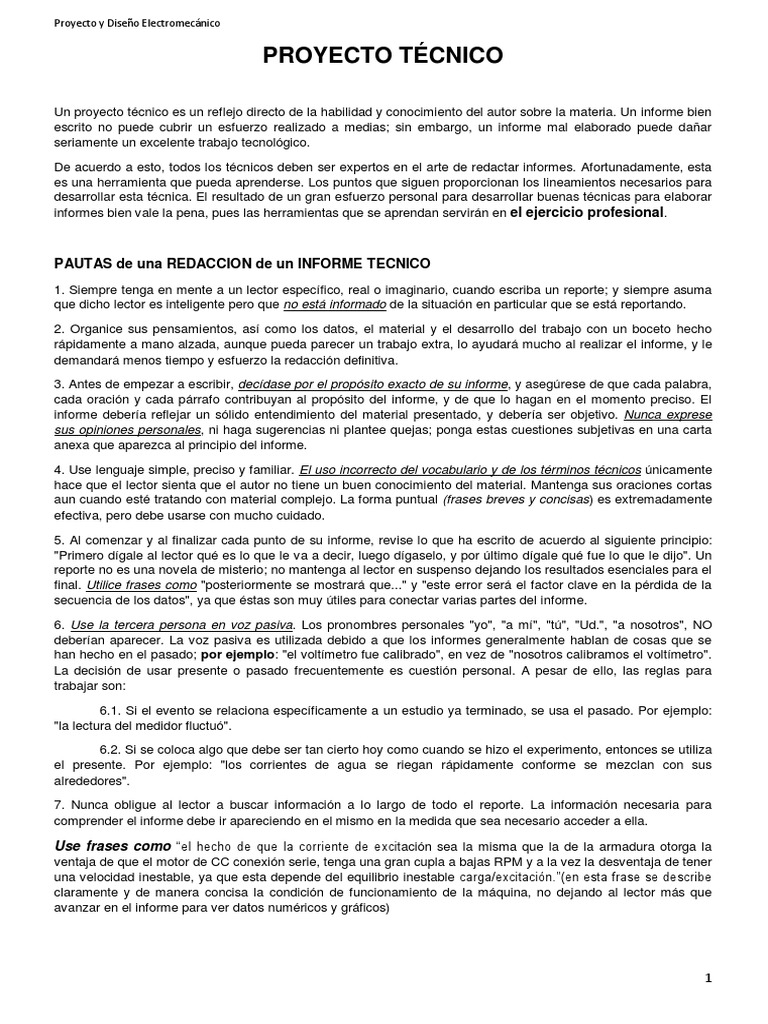 Proyecto técnico 1 | PDF | Diseño | Herramientas