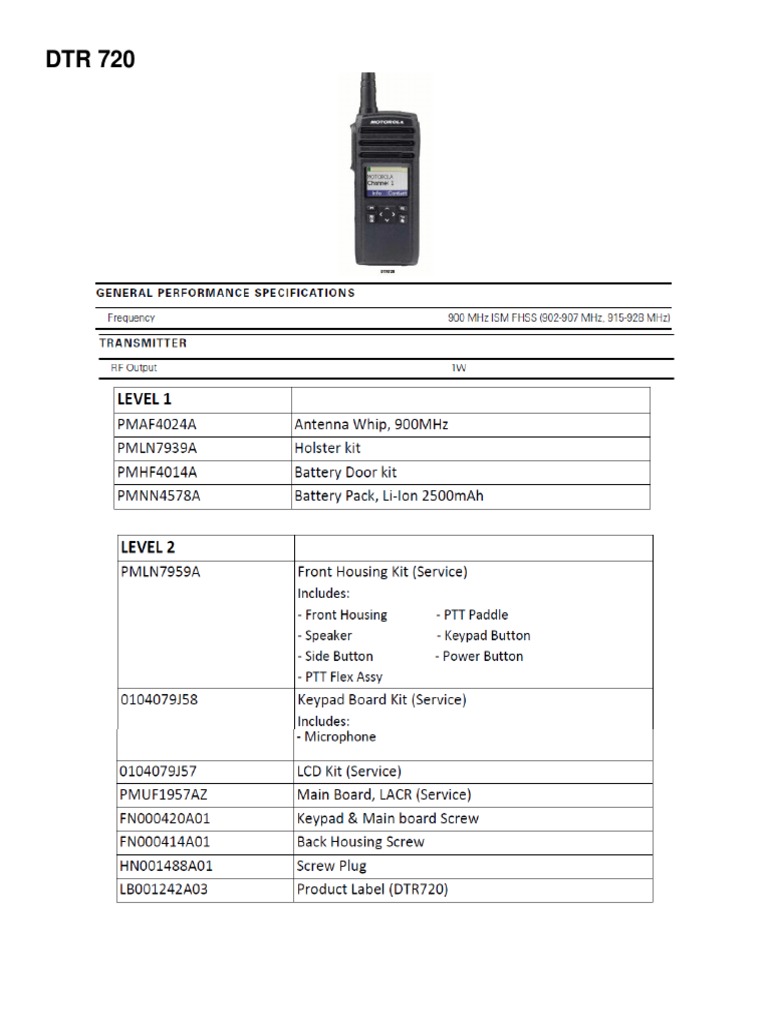 DTR720 - PDF DA MOTOROLA | PDF
